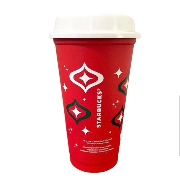 Starbucks | Dining | Starbucks Christmas Red Reusable Hot Cold Cup ...